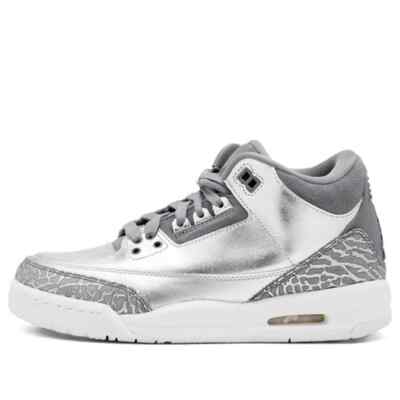 Air Jordan 3 Retro GS Heiress Metallic Silver AA1243-020 GS Size 9Y New ...