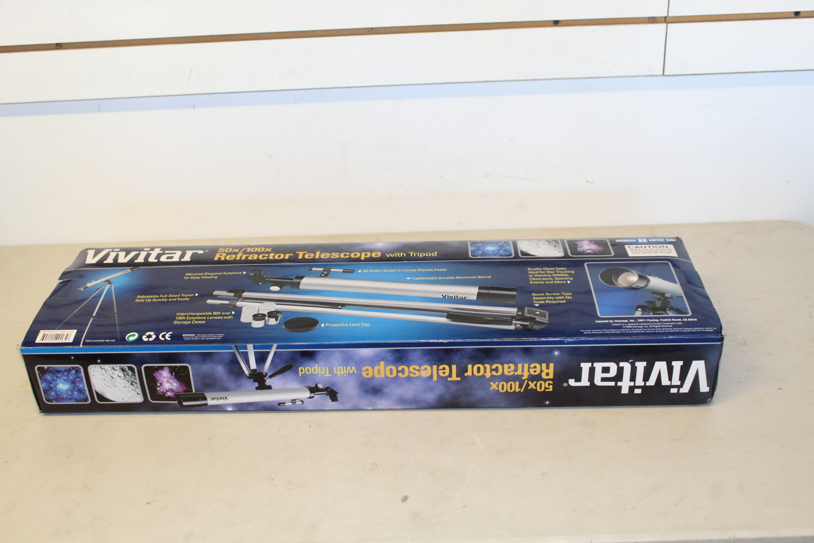 VIVITAR REFRACTOR TELESCOPE WITH TRIPOD 50X/100X | NEW , OPENED BOX | eBay