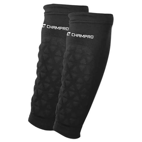 CHAMPRO Tri-Flex Protective Padded Compression Forearm Sleeves Black ...