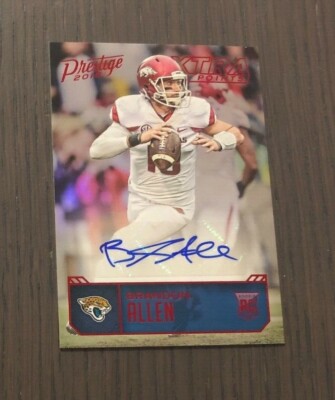 2016 Prestige~BRANDON ALLEN RC Autograph~Xtra Points Arkansas Auto ...