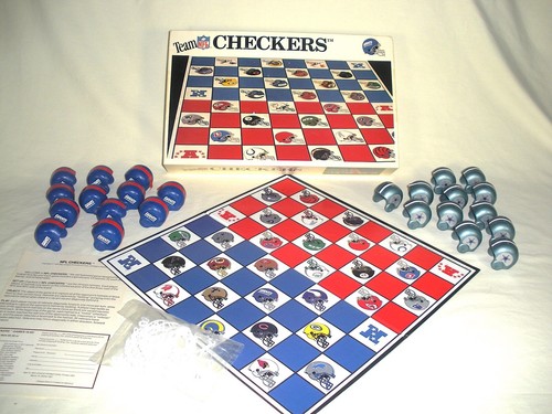 Team NFL Checkers Game Giants / Cowboys 1993 Vintage Version | eBay