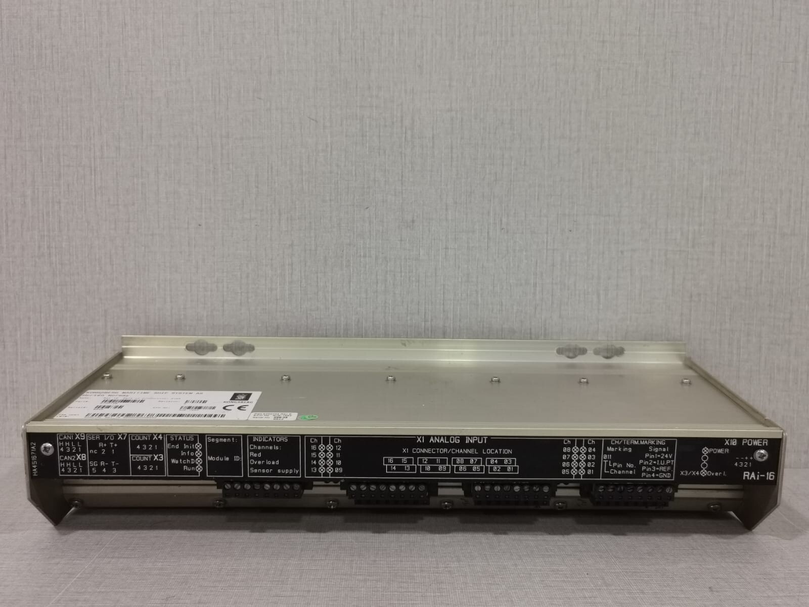 KONGSBERG MARITIME RAI-16 8100148 REV.E Remote Analogue Input Module | eBay
