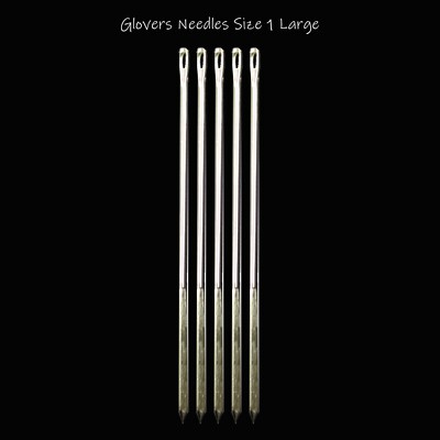 Crafty Hand Sewing Needles Glovers Leather Suede Vinyl Sew Size 1 Large ...