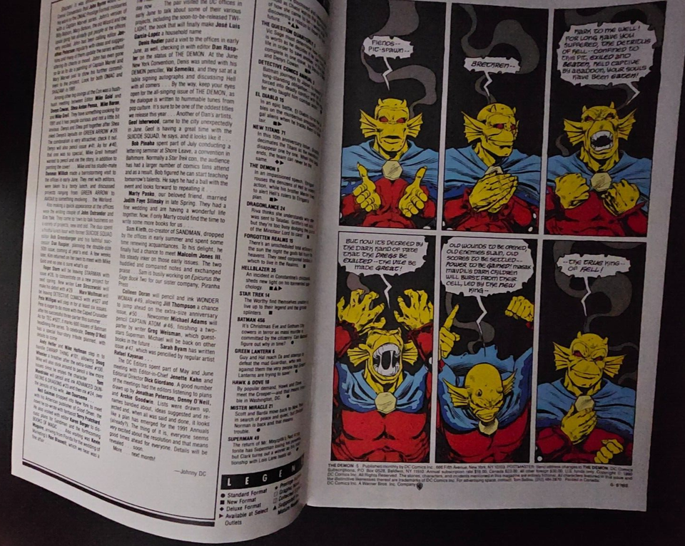 The Demon DC Comics 1990 Alan Grant Val Semeiks Jack Kirby No. 5 ...