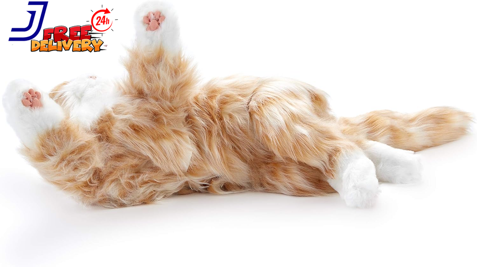 Companion Pet for Seniors Animatronic Cat Realistic Soft-Touch Fur ...