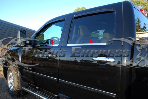 2007-2013 Chevy Silverado/GMC Sierra 4Dr Crew Cab Chrome Window Sill ...