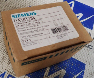 NEW Surplus Siemens Auxiliary Switch HA161234 Contacts for 30A-200A ...