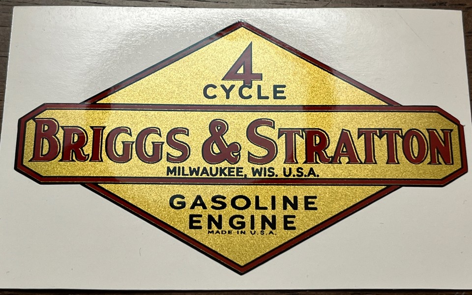 Briggs & Stratton old repro 1946-47 No Patent No. First Gasoline Engine ...