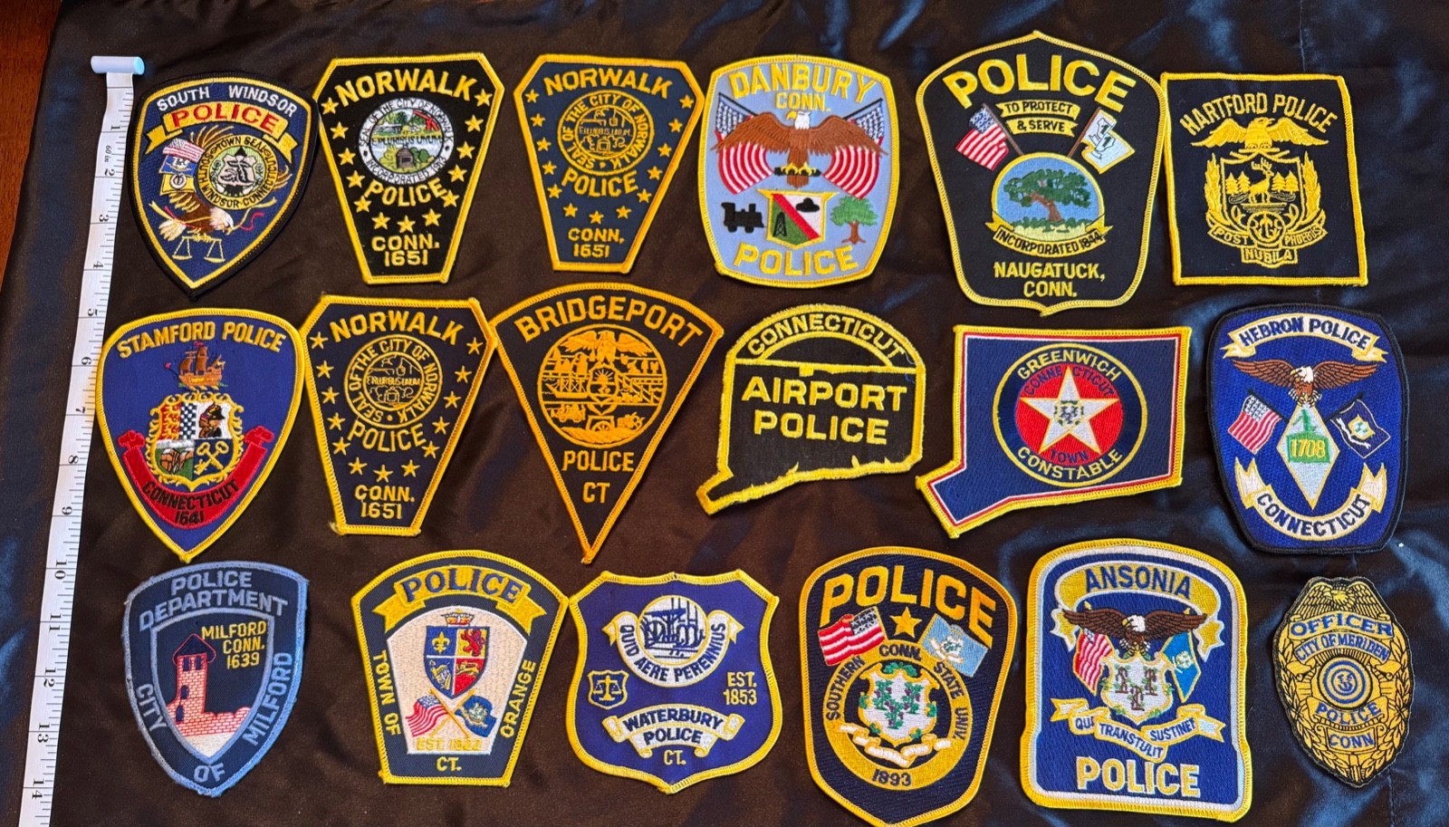 18 Piece Set of Connecticut Law Enforcement Police Should Patches ...