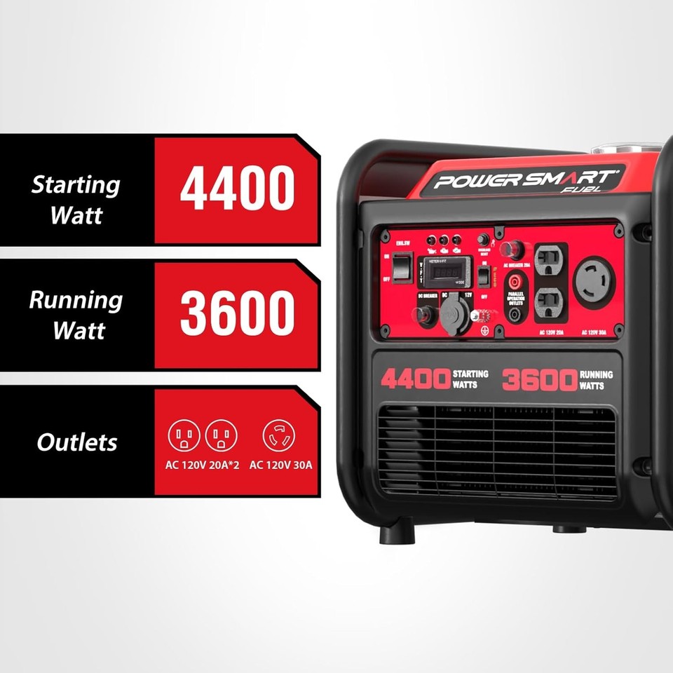 PowerSmart DL5040 4400-Watt Portable Generator with Inverter Technology ...
