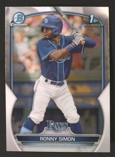 2023 BOWMAN 1ST Ronny Simon #BCP-112 BASEBALL Tampa Bay Rays Chrome ...