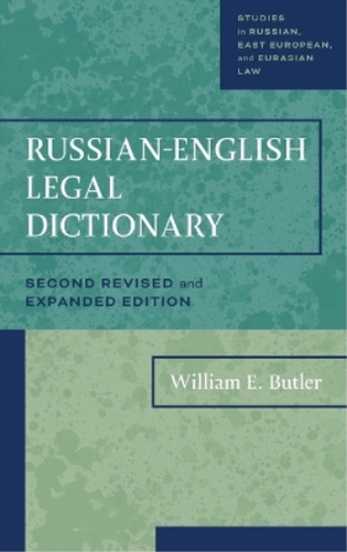 William E Butler Russian-English Legal Dictionary (Relié) 9781616196820 ...