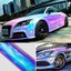 Chameleon Blue PK Car Rainbow Mirror Chrome Vinyl Wrap Sticker - 30FT x ...