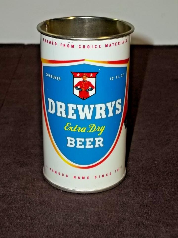 1950s/60s DREWRYS Extra Dry Beer Can Steel Mountie NOS NRMT | eBay