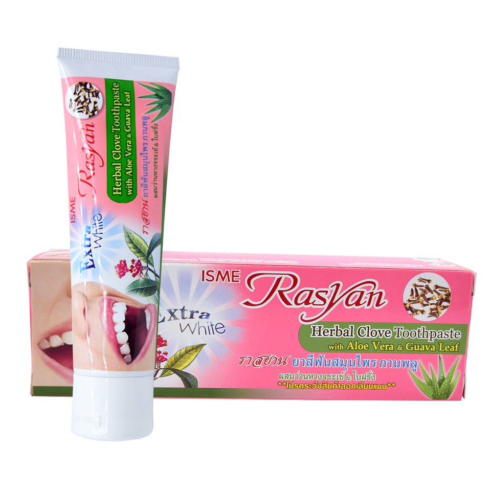 Rasyan Toothpaste ISME Herbal Clove Toothpaste w Aloe Vera & Guava Leaf ...