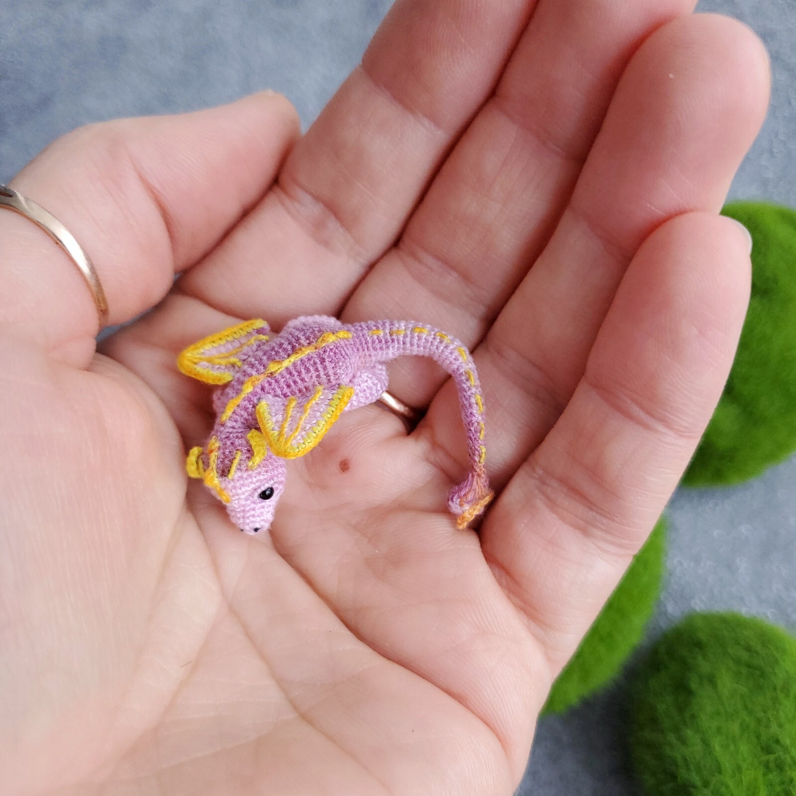 Custom extremely micro Dragon Ring. Dollhouse miniature. Microtoysby ...