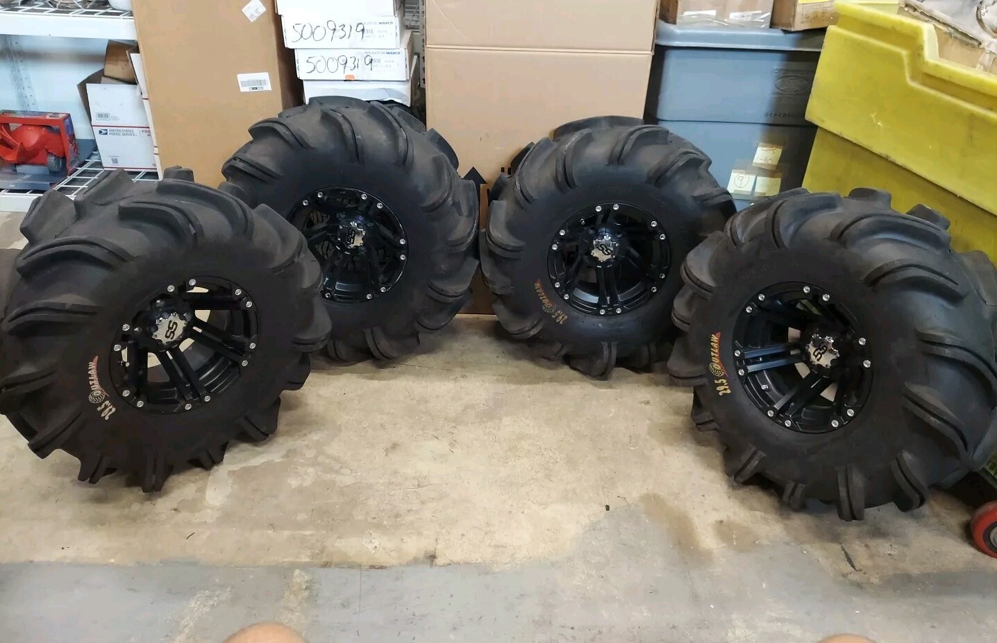 4 High Lifter Outlaw Tires 29.5x12x12 on ITP SS Matte Black WHEELS | eBay