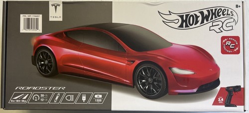 NEW Remote Control Tesla Roadster Hot Wheels RC Car 1:10 Red ...