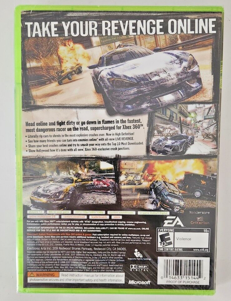 Burnout: Revenge Platinum Hits Xbox 360 Brand New Game (2006 Racing) | eBay