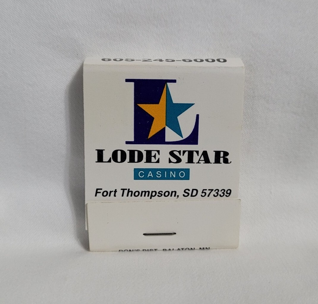 Vintage Lode Star Casino Matchbook Fort Thompson South Dakota ...