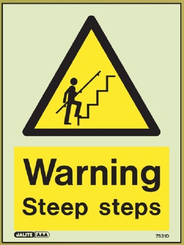 (7531 D) Warning Steep Steps sign | eBay
