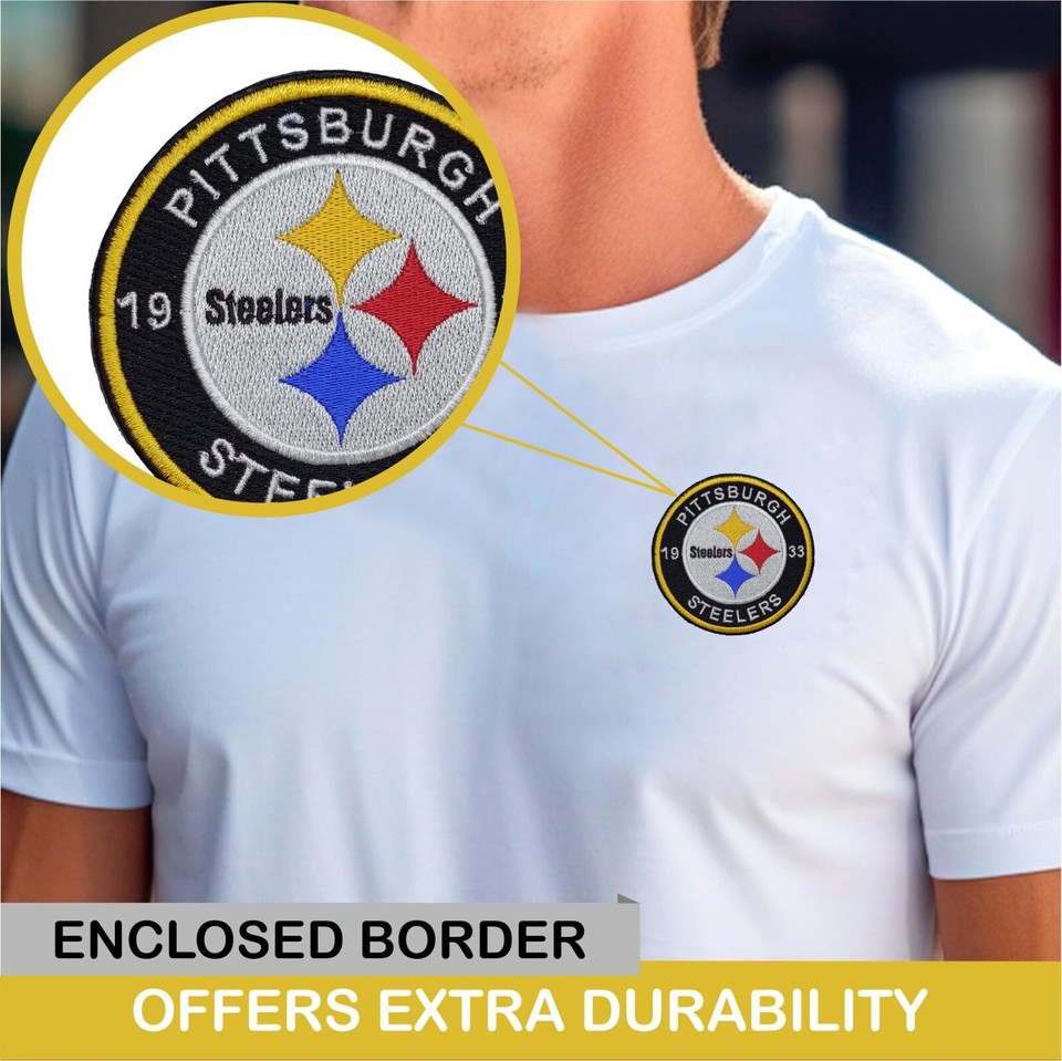 Pittsburgh Steelers NFL Team Logo Iron On Patch - Sew Patch ...