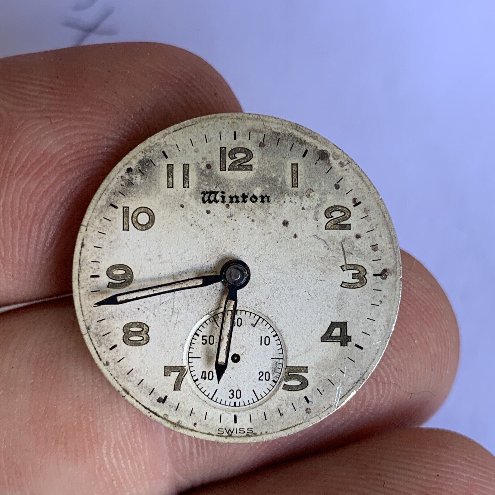 Vintage Winton Swiss Watch Movement & Face 7 Jewel Watch Parts | eBay
