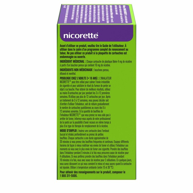 Nicorette Inhaler Stop Smoking Aid Refill Pack - 42 Pieces for sale ...