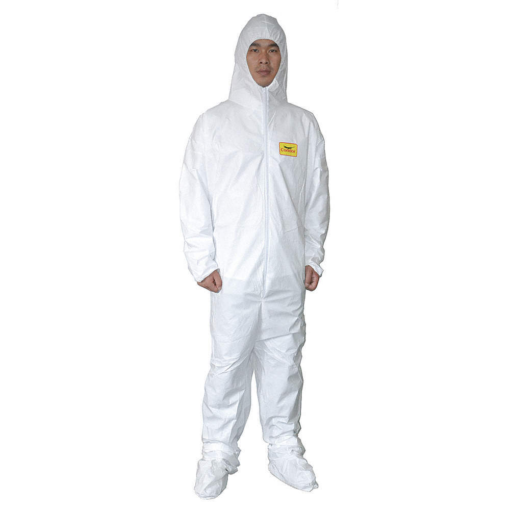 CONDOR 30C549 Coveralls,M,Wht,Microporous Film Lam,PK6 30C549 | eBay