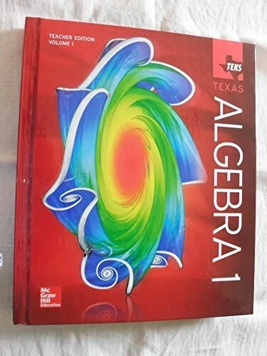 TEKS TEXAS ALGEBRA 1 TEACHER EDITION VOLUME 1 - Hardcover | eBay