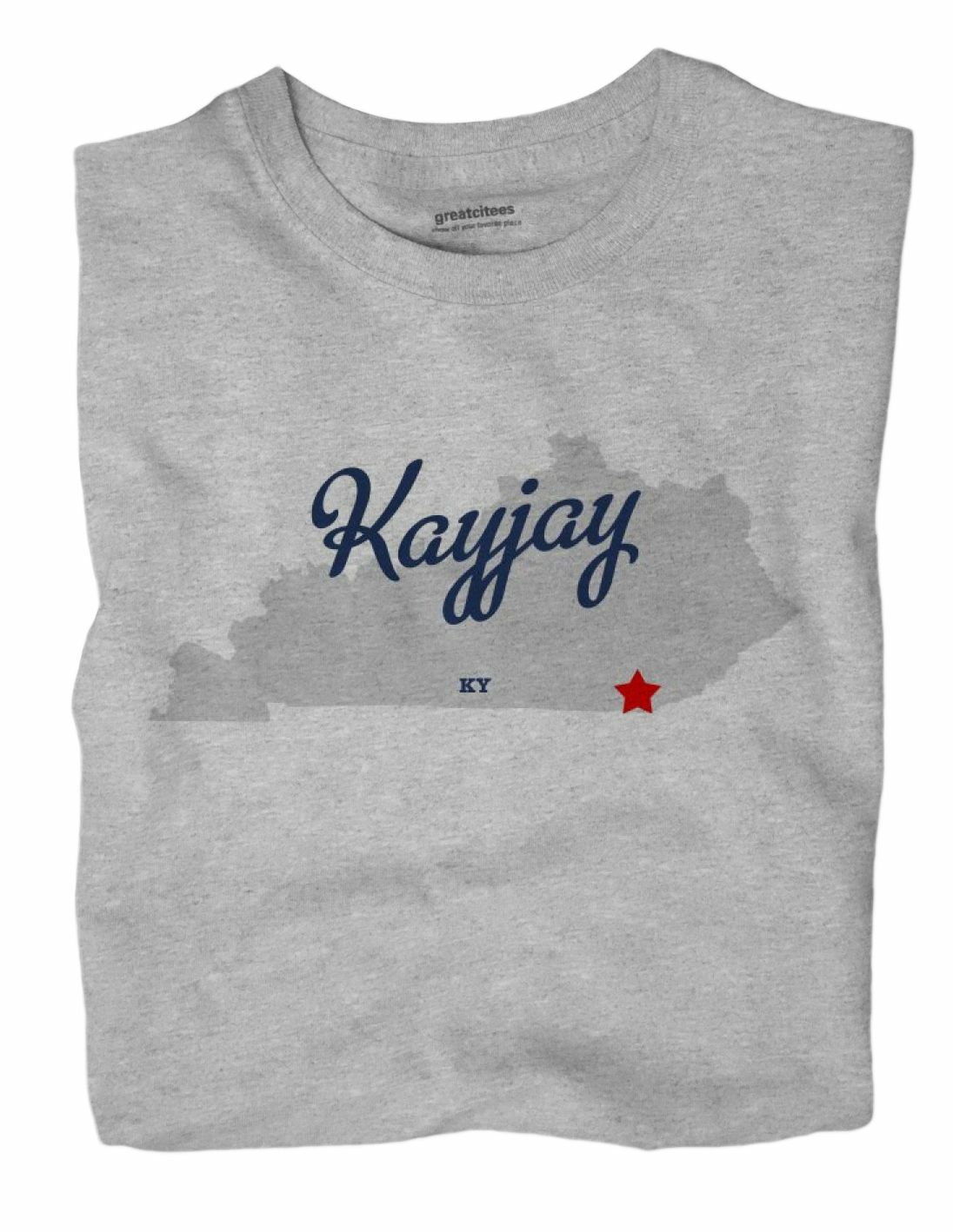 Kayjay Kentucky KY T-Shirt MAP | eBay