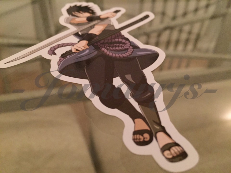 Naruto - Anime - Sasuke Uchiha Sticker Decals Vinyl Sign Comic *Sz: 4 ...