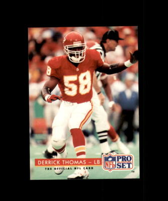 DERRICK THOMAS FOOTBALL CARD KANSAS CITY CHIEFS PRO SET 1992 #204 | eBay