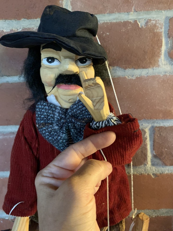 Vintage Kasper Marionette Puppet Mit Koffer. Holz Traveller with ...