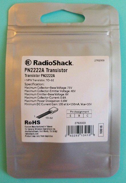 Mps2222a NPN Transistor #276-2009 by RadioShack for sale online | eBay