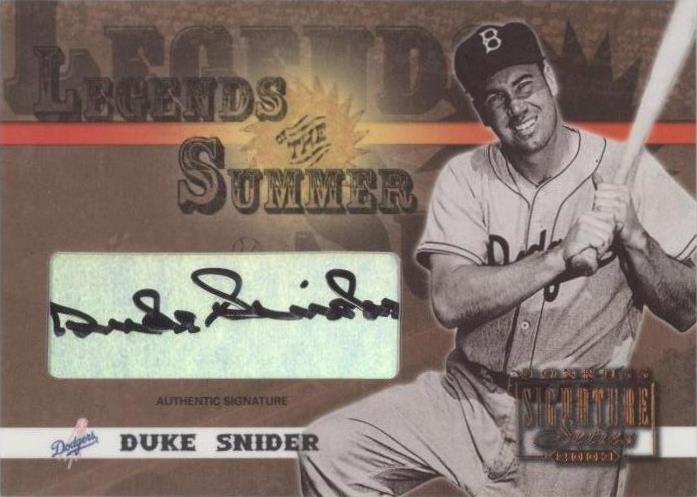 2003 Donruss Signature Series - Legends of the Summer Duke Snider #LS ...