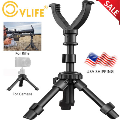 CVLIFE 360° Rotation Tripod 2 IN 1 V-Yoke Tactical Tripod Stand For ...