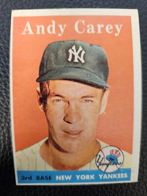 1958 Topps - #333 Andy Carey New York Yankees Baseball Card VG+ | eBay