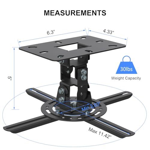 XINLEI Universal Projector Ceiling Mount Low Profile Projector Mount w ...