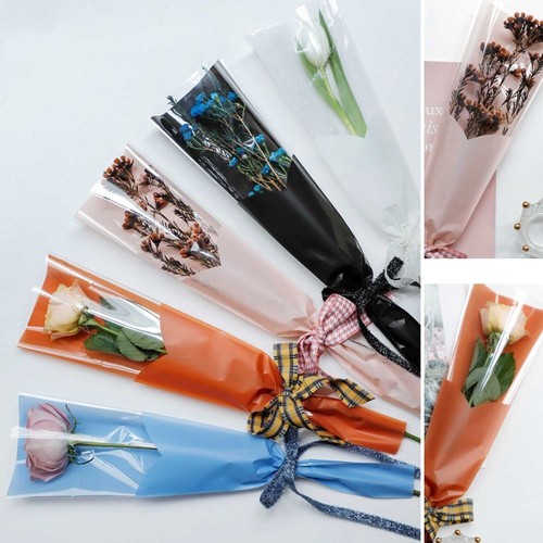 50PCS Wrapping Sleeve Rose Packing Sleeve Bag Valentine's Day | eBay
