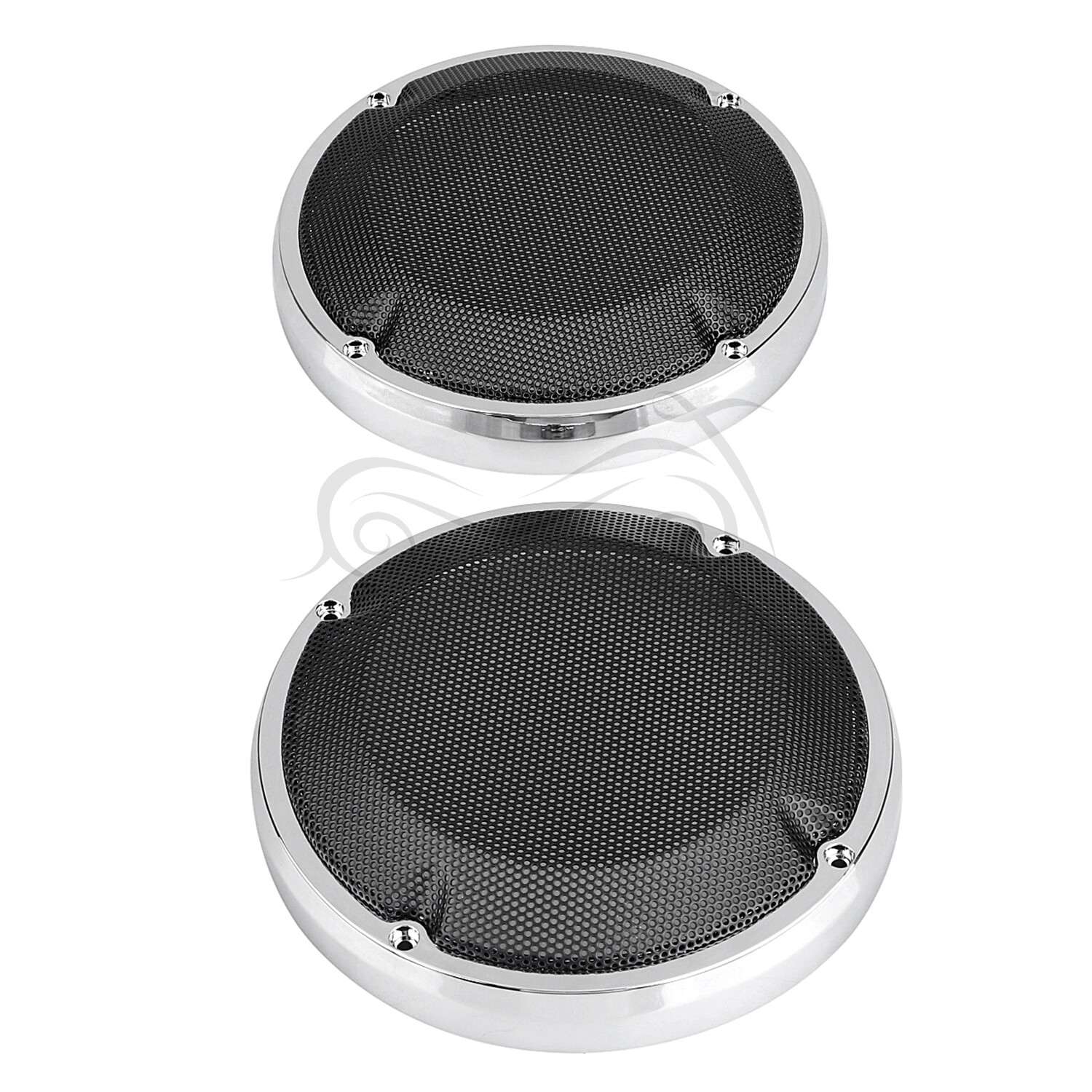 6.5" Round Saddlebag Lid Speaker Grill Cover For Harley Road Street ...