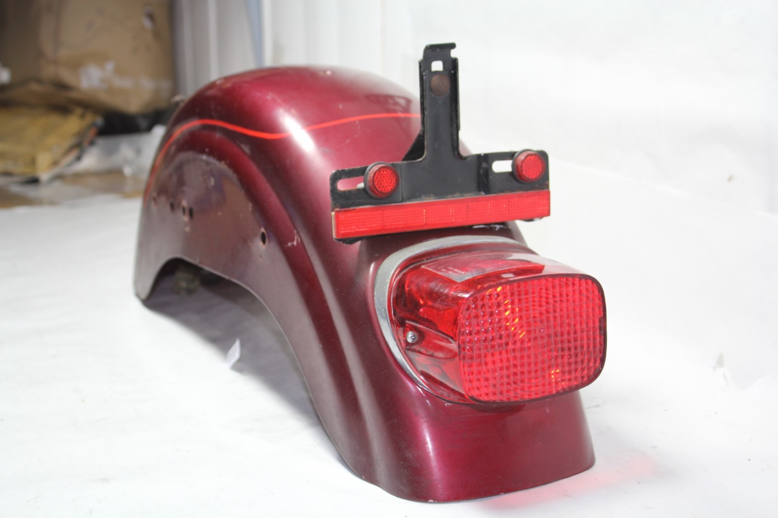 FXR rear fender w/ FREE taillamp Harley FXRT FXRD FXLR FXRP FXRS Red ...