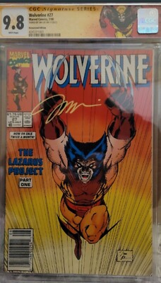 RARE Wolverine 27 CGC SS 9.8 Custom Label Jim Lee 7/90 Newsstand NM X ...
