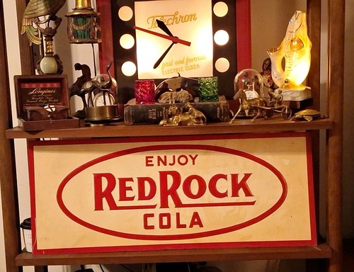 Vintage Original Red Rock Cola Embossed Tin Sign - c. 1930s to 1950s | eBay