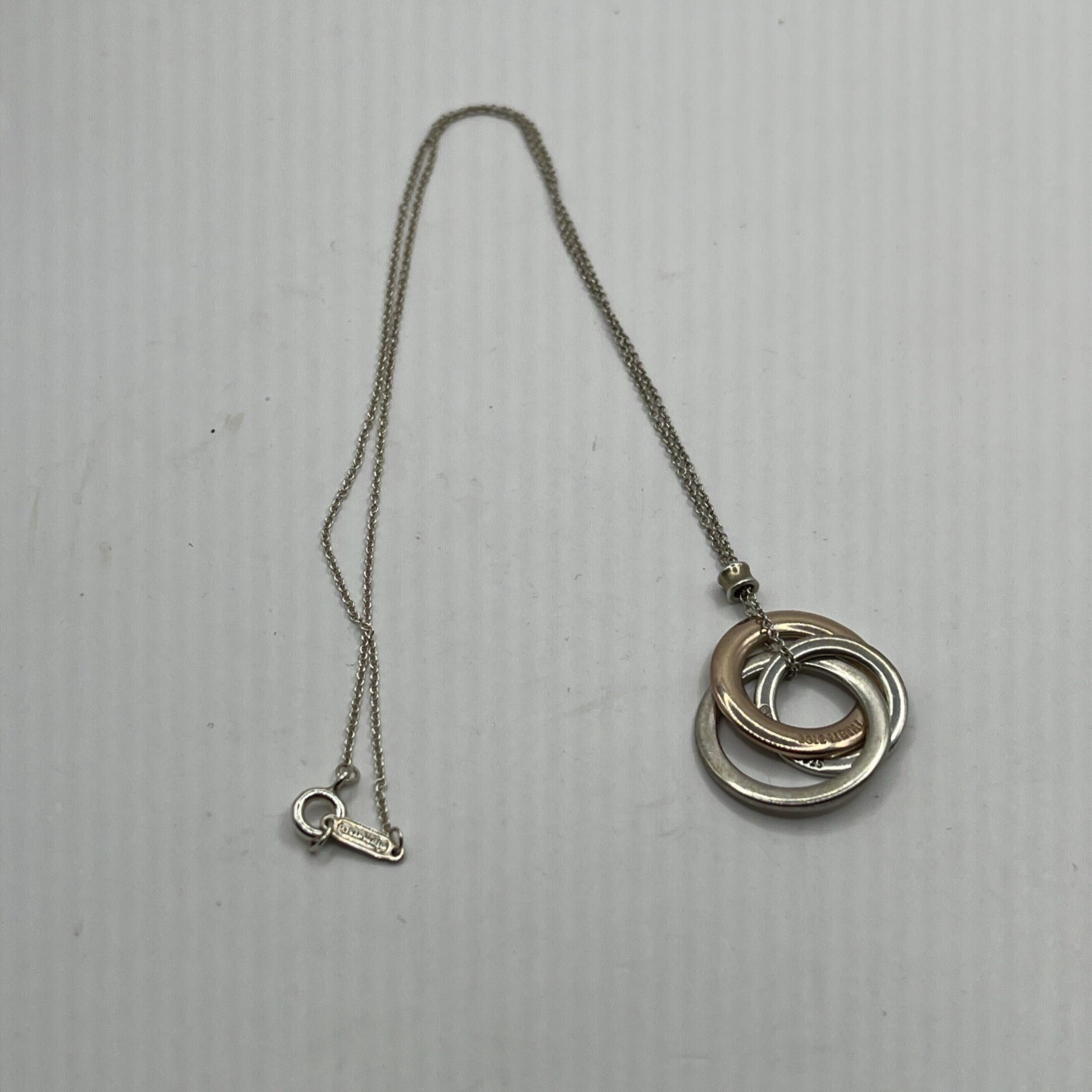 Tiffany & Co. 1837 Interlocking Circles Necklace 17" … - Gem