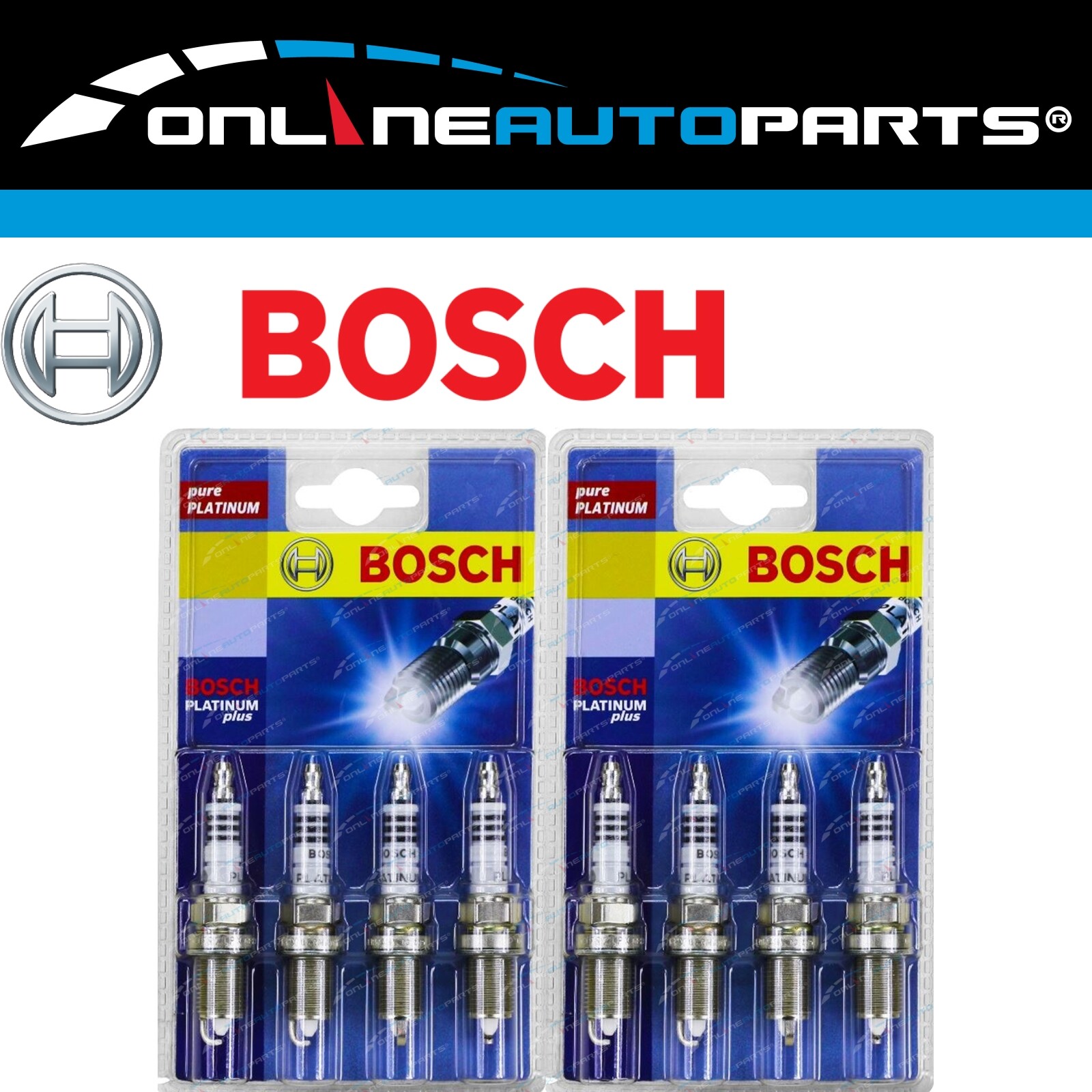 Set of 8 Bosch Platinum Spark Plugs for Mercedes Benz CLK500 8cyl 5.0L ...
