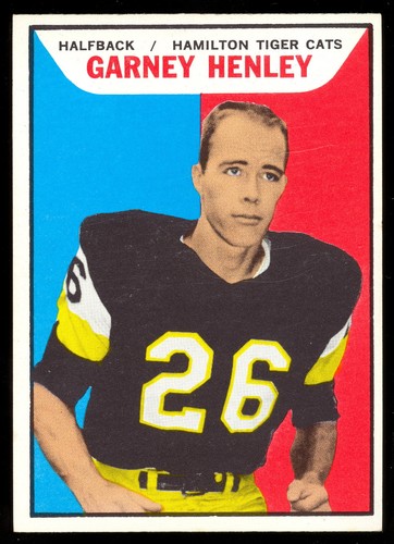 1965 TOPPS CFL FOOTBALL #51 GARNEY HENLEY NM HAMILTON TIGER-CATS HURON ...