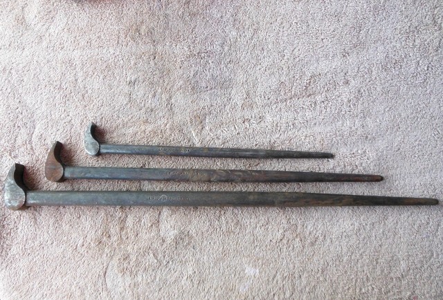 Set of 3 Mac Tools USA Rolling Head Lady Foot Pry Bars Lf12 Lf16 Lf21 ...