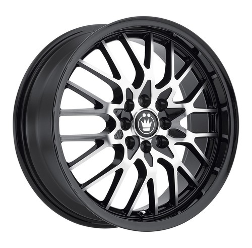 17x7 +40 Konig Lace 4x100,4x114.3 Black/Machine Spoke Wheels (Set of 4 ...