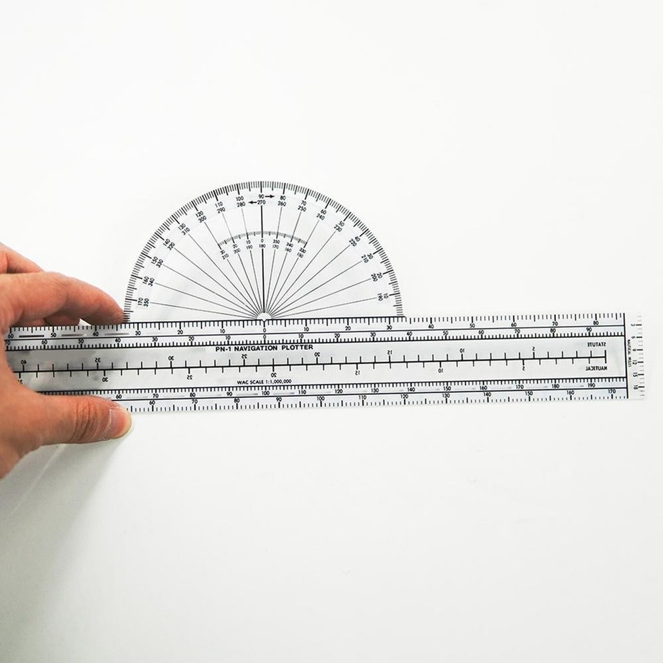 Essential Tool for Pilots Dual Sided Aviation Navigation Chart Plotter ...